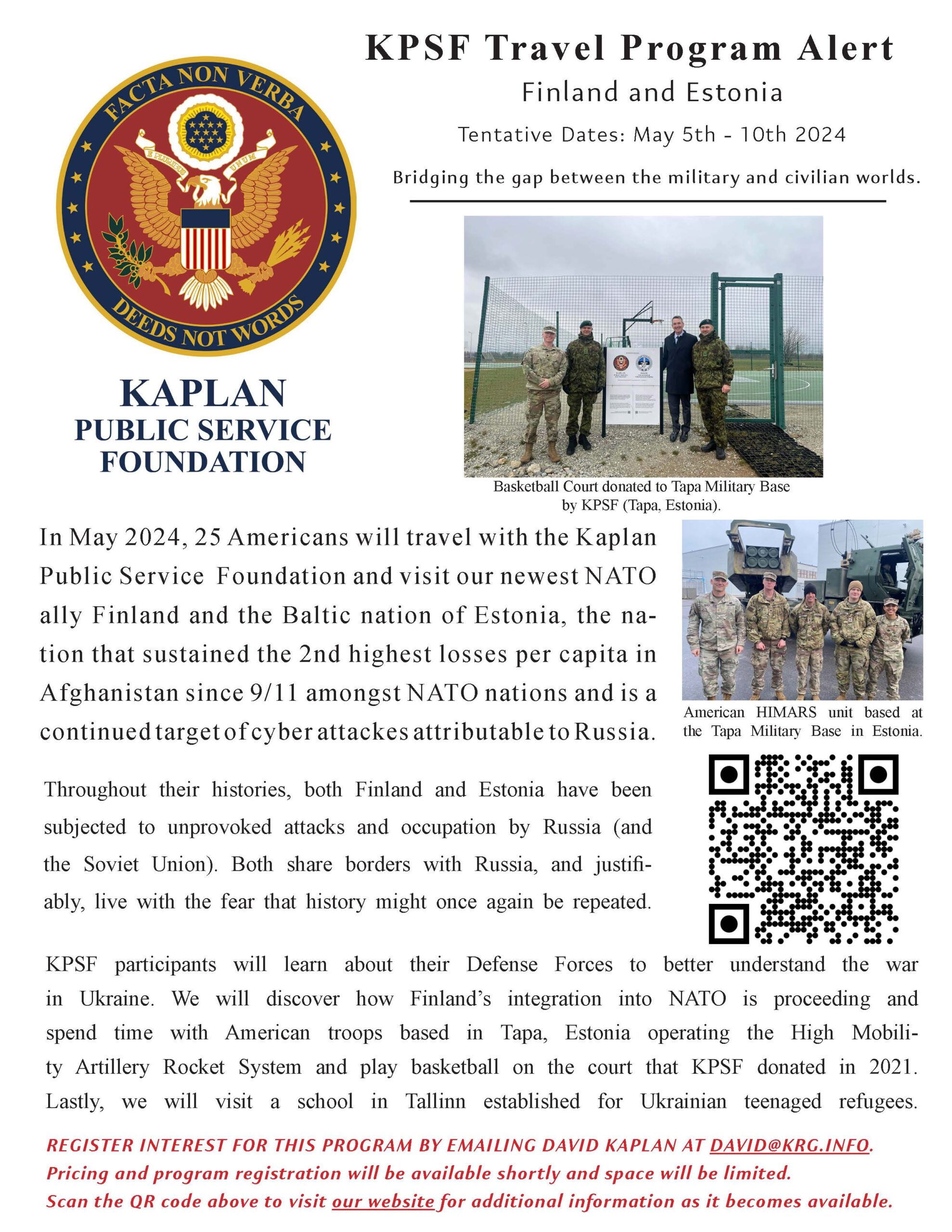 Upcoming Programs – Kaplan Public Service Foundation